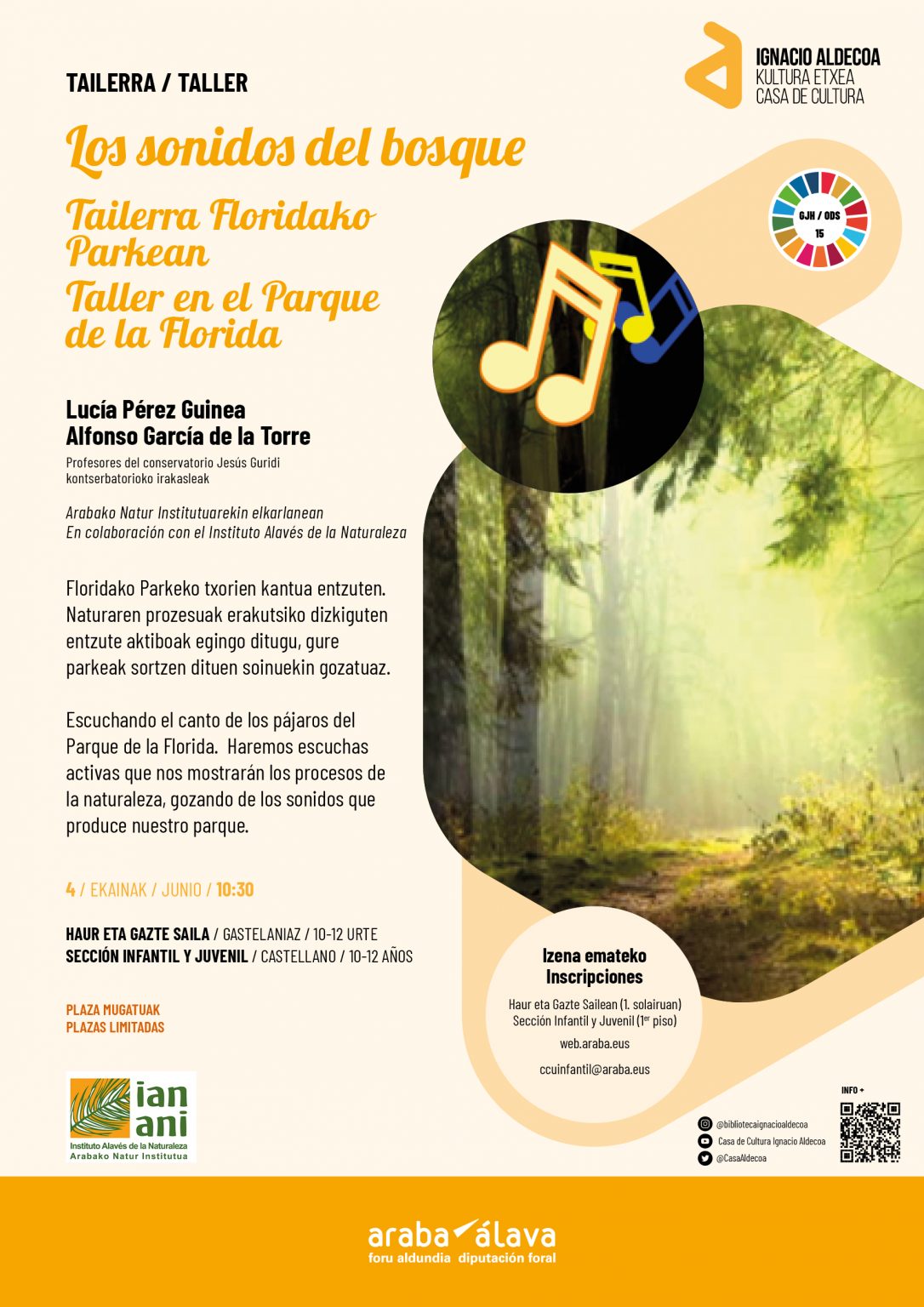 Los sonidos del bosque (Taller infantil) » Instituto Alavés de la ...